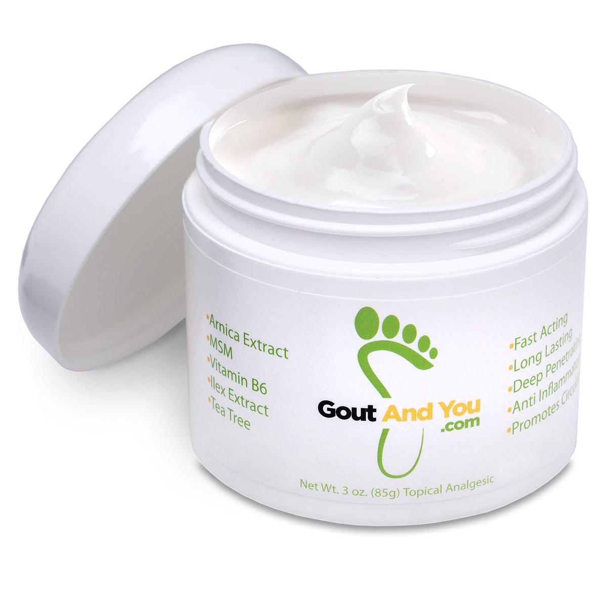 GoutandYou Therapeutic Gout Relief Cream with Arnica Extract, Ilex Lea ...